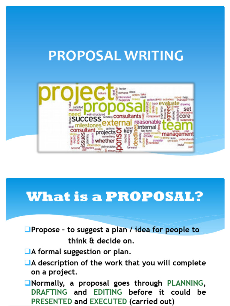 1 Proposal Writing | PDF