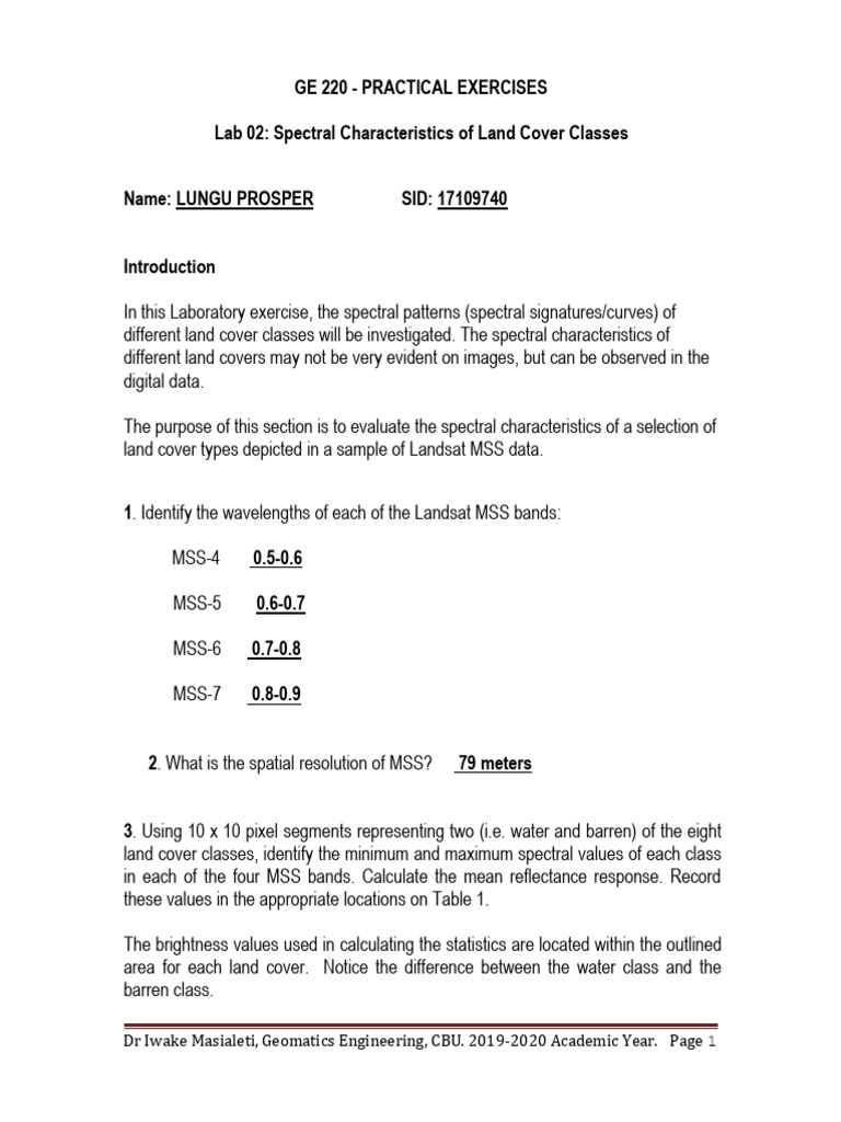 Ge 220 Assignment Lab2 Pdf Image Resolution Electromagnetic Radiation