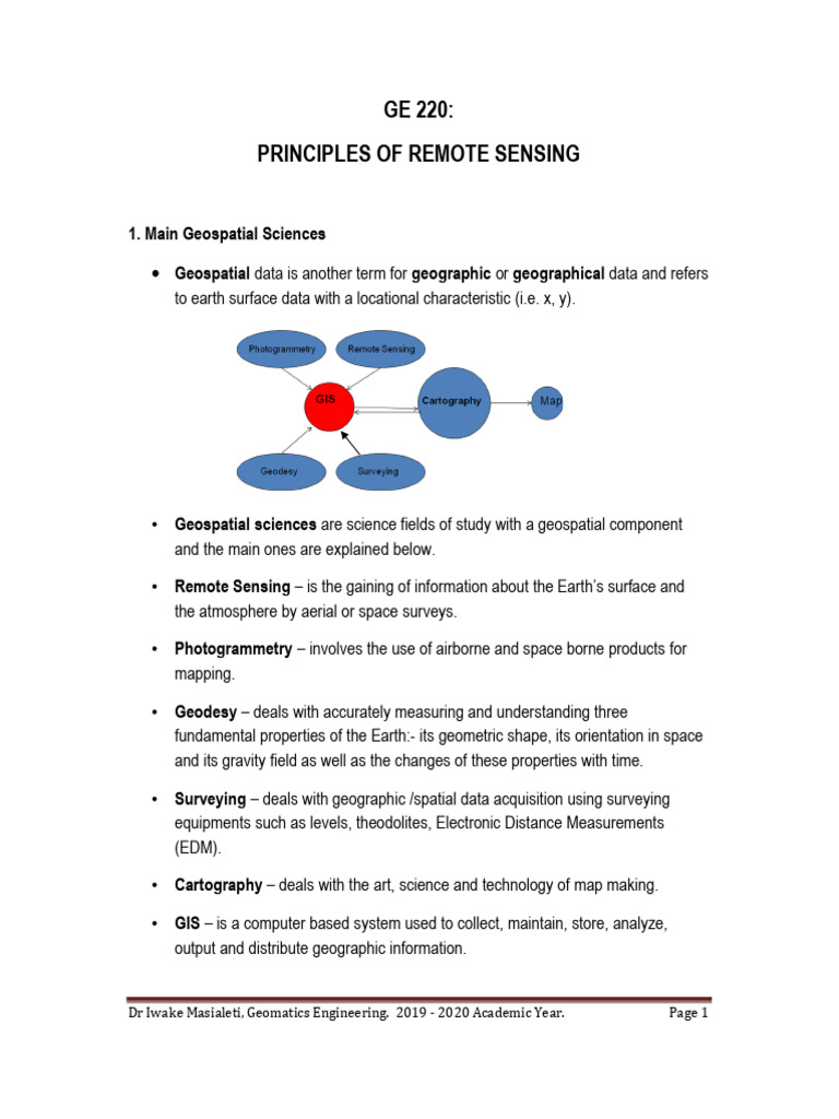 Remote Sensing Essentials for Students | PDF | Image Resolution ...