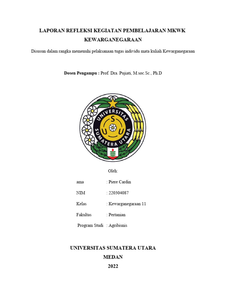 Tugas Refleksi PKN | PDF | Karier & Perkembangan