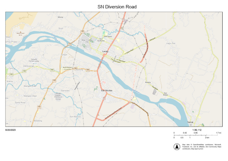 S-N Diversion Road Map | PDF