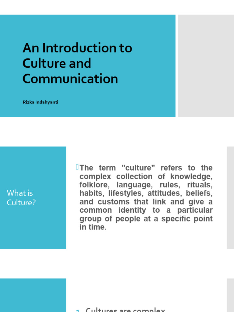 An Introduction To Culture and Communication | PDF | Communication ...