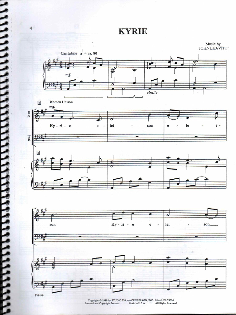 Kyrie - Partitura | PDF