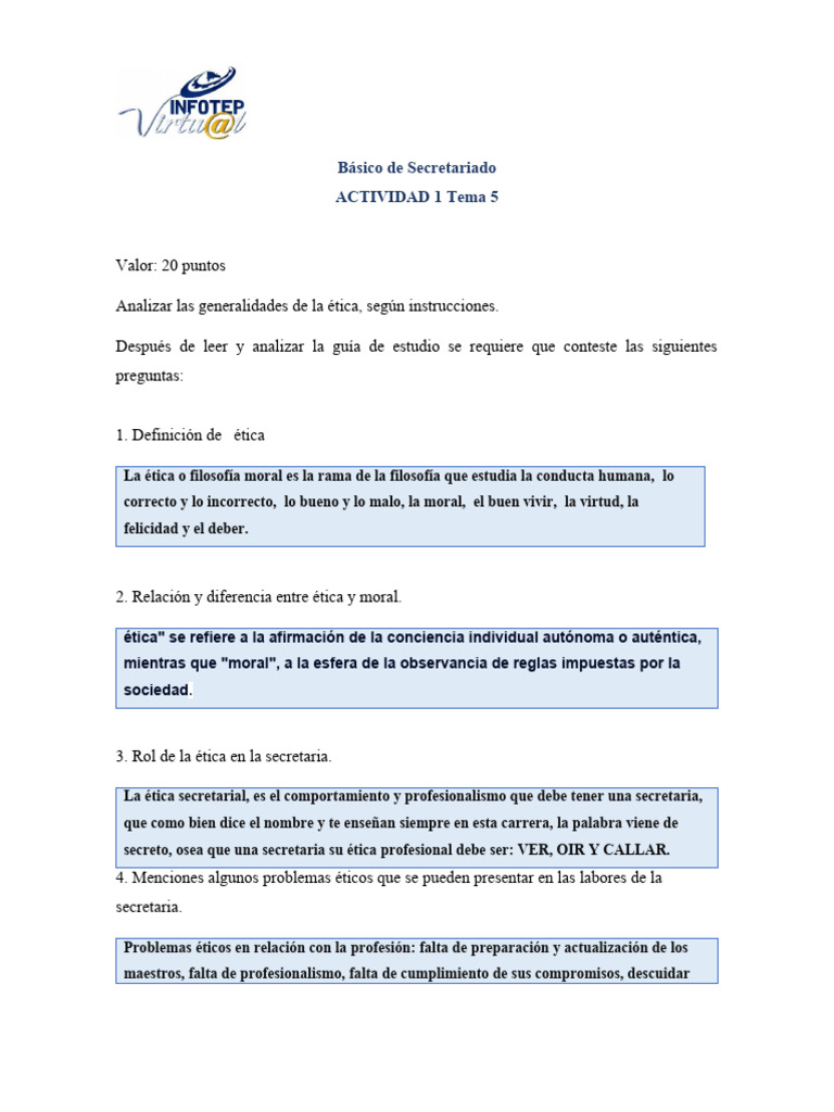 Actividad 1 Mod 5 | PDF | Moralidad