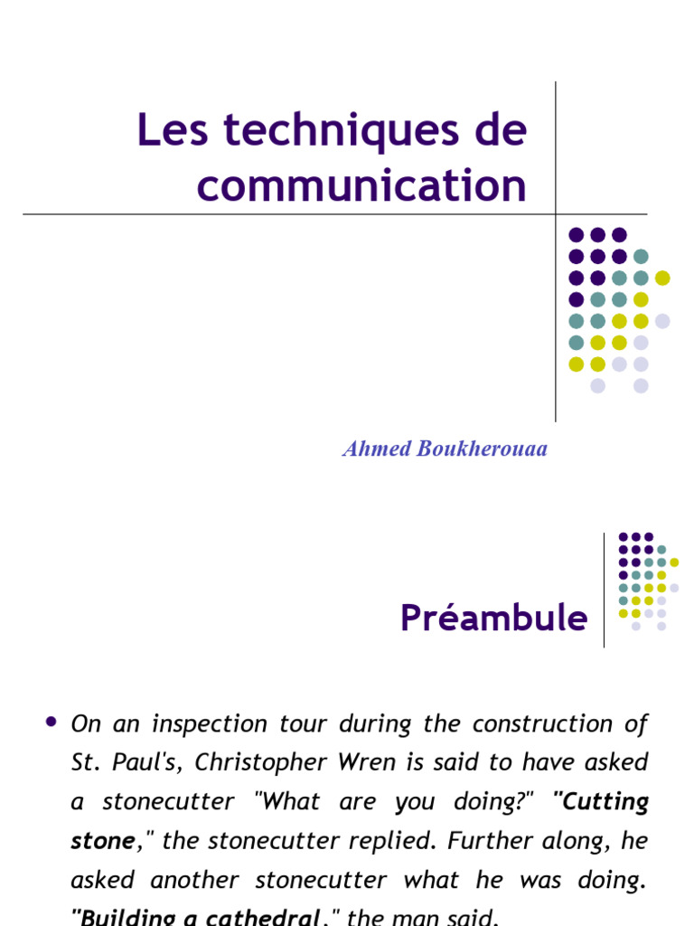 Cours Techniques Com | PDF | la communication | Discours (linguistique)