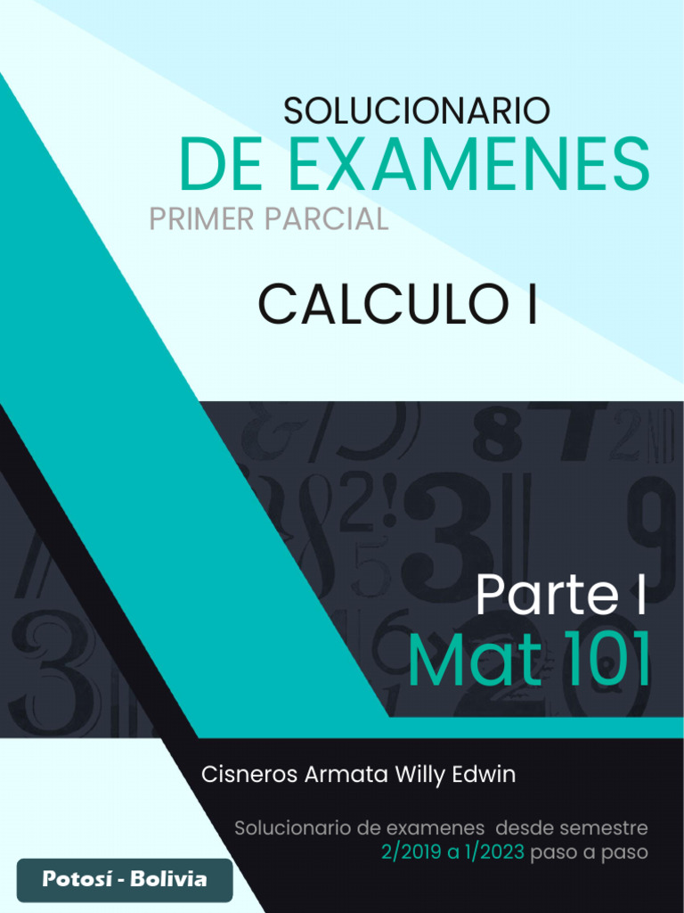 Examenes 1 Parcial Mat 101 2019 A 1-2023 | PDF | Tangente | Curva