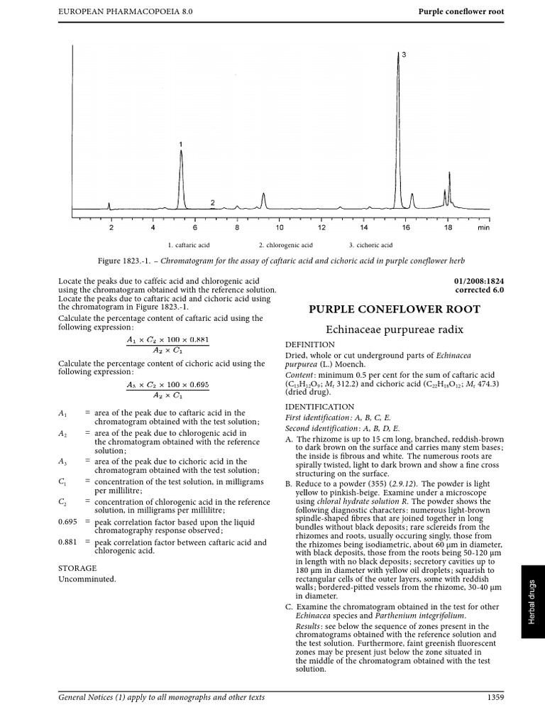 Purple Coneflower Root Analysis Guide | PDF | Thin Layer Chromatography ...