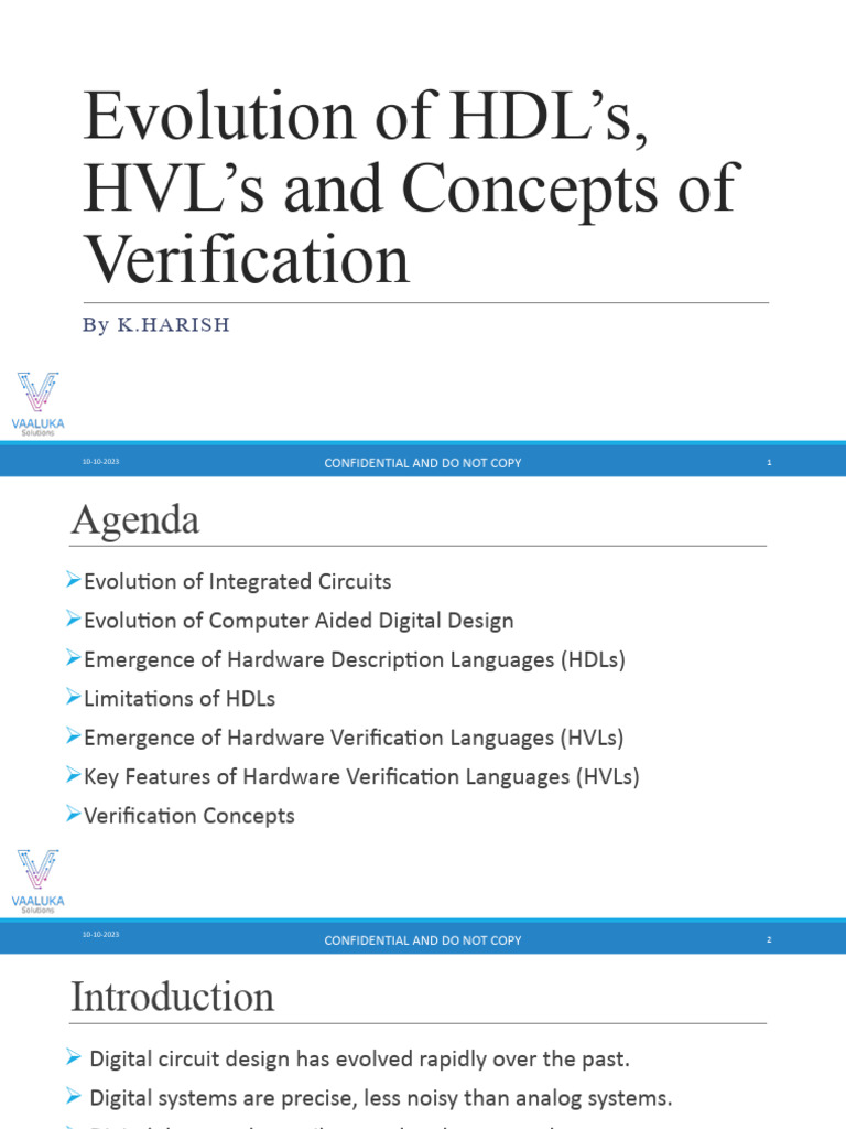 Seminar On HDL's and HVL's | PDF | Hardware Description Language | Digital Electronics
