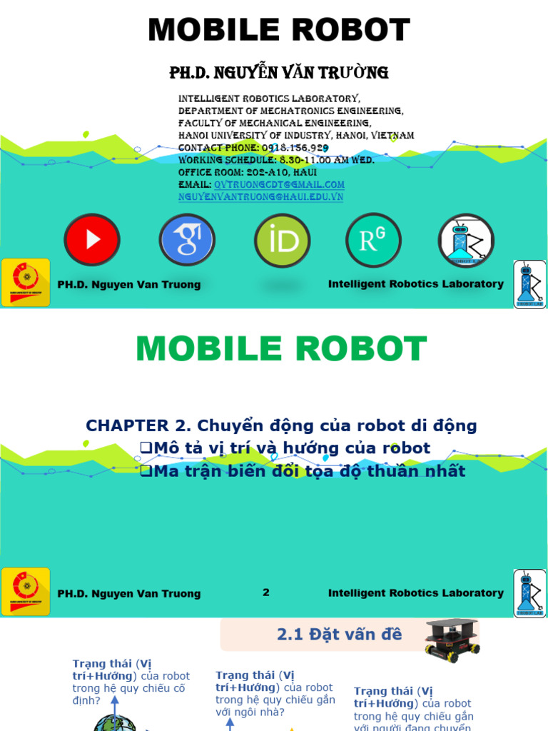 Chapter 2. Chuyển Động Của Robot Di Động | PDF