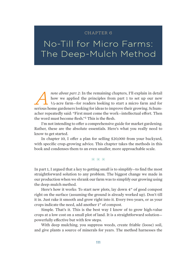No-Till for Micro Farms: The Deep-Mulch Method (Lean Micro Farm) | PDF ...