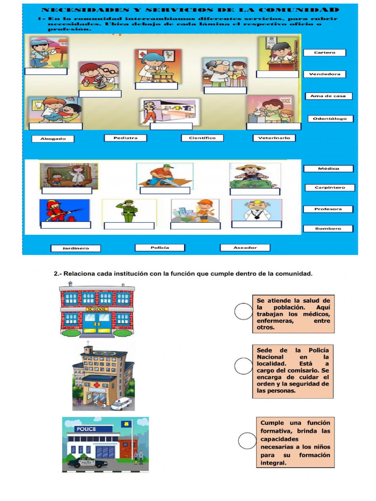 Sopa de Letras de Servicios de Mi Comunidad | PDF