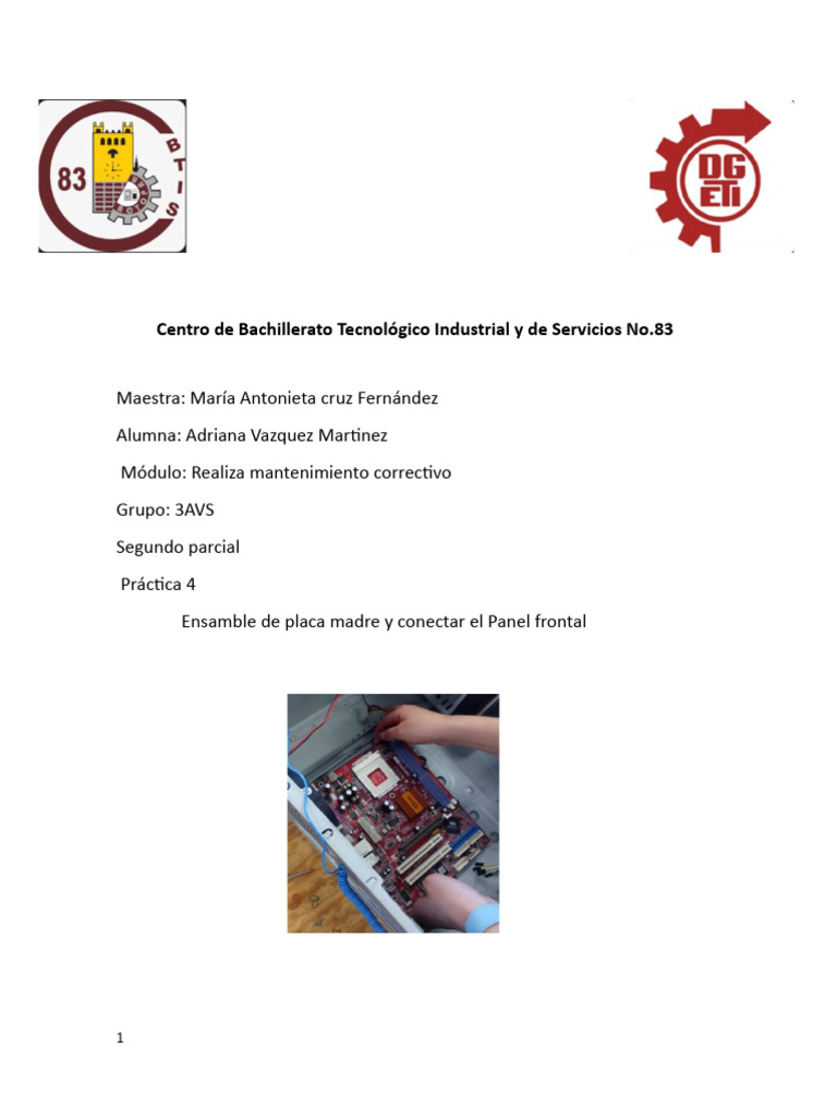 Ensamble de Placa Base | PDF | Hardware de la computadora | Tecnología de información y ...