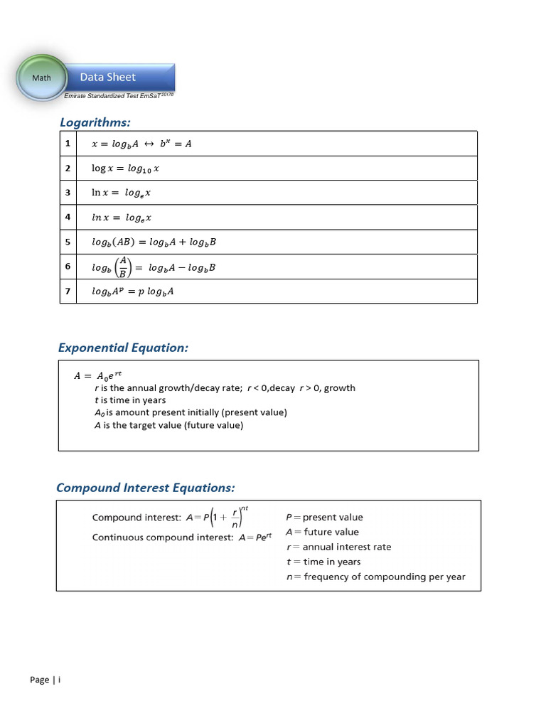 Advanced Formulas | PDF | Geometric Shapes | Analytic Geometry