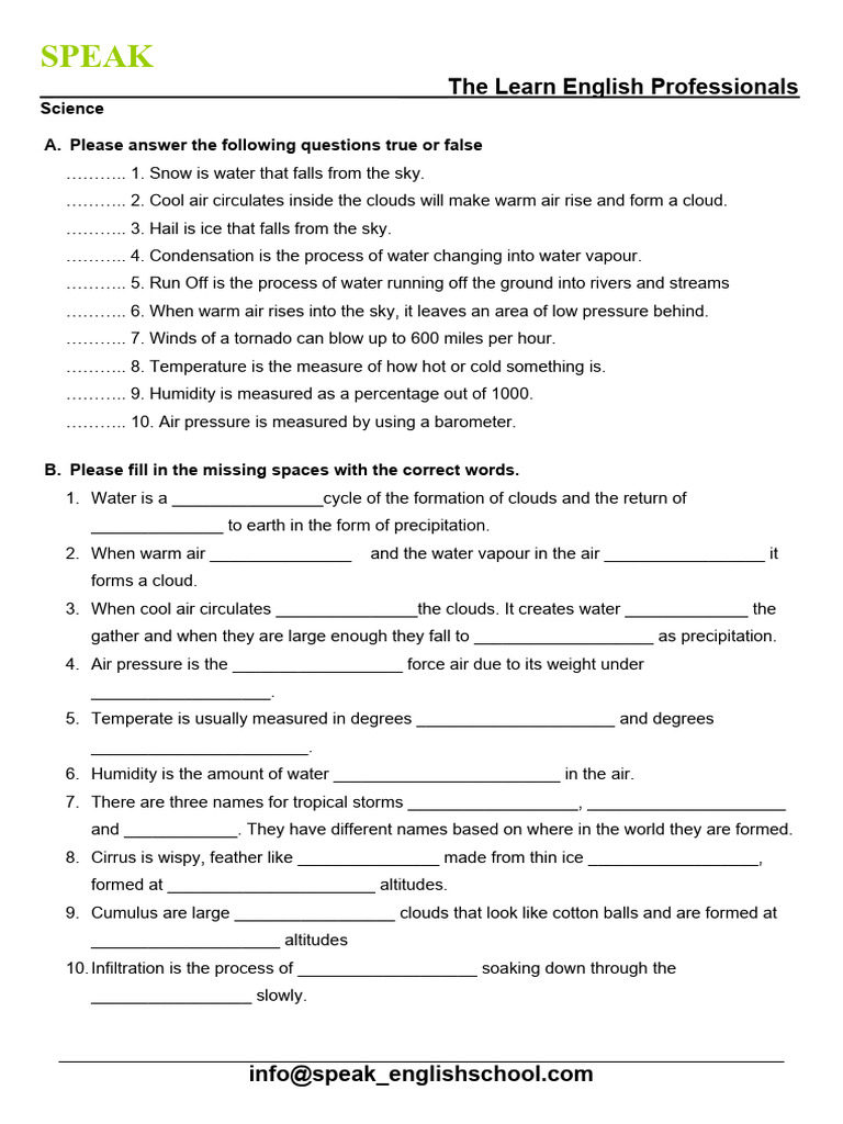 Primary 5 Science Quiz | PDF | Cloud | Tropical Cyclones Primary 5 Science Quiz | PDF | Cloud | Tropical Cyclones