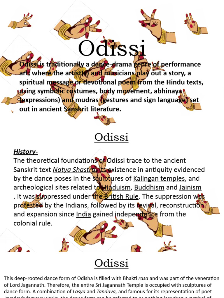 Presentation On Odissi Dance Form | PDF | Indian Religions