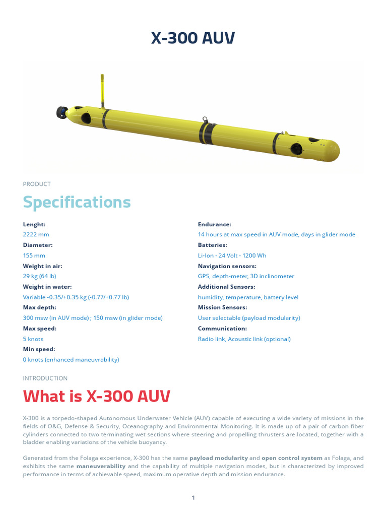 Data Sheet - X 300 AUV 1 | PDF | Manufactured Goods