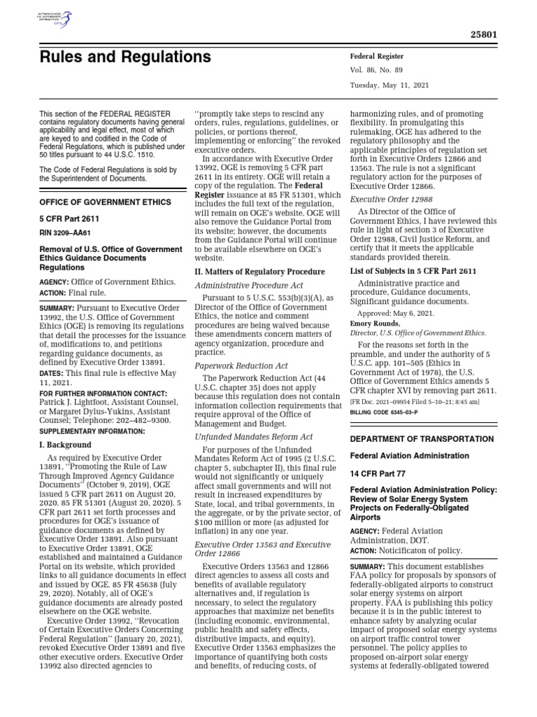 Rules and Regulations: Register Issuance at 85 FR 51301, Which | PDF ...