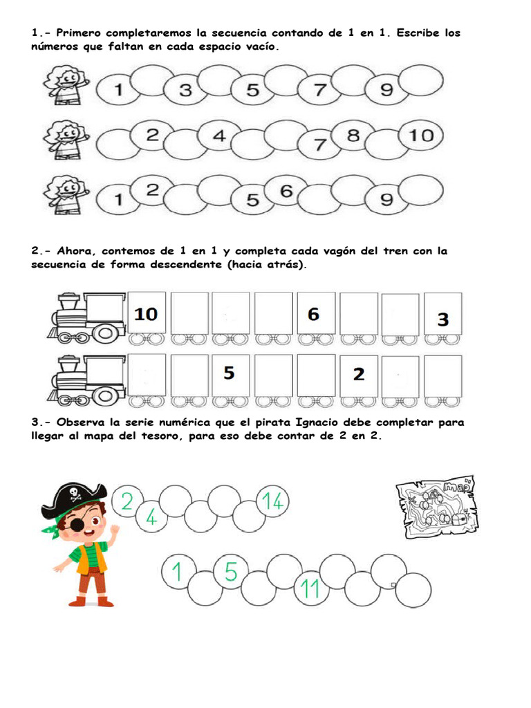 Actividad Conteo 1 en 1 2 en 2 | PDF | Métodos y materiales de enseñanza
