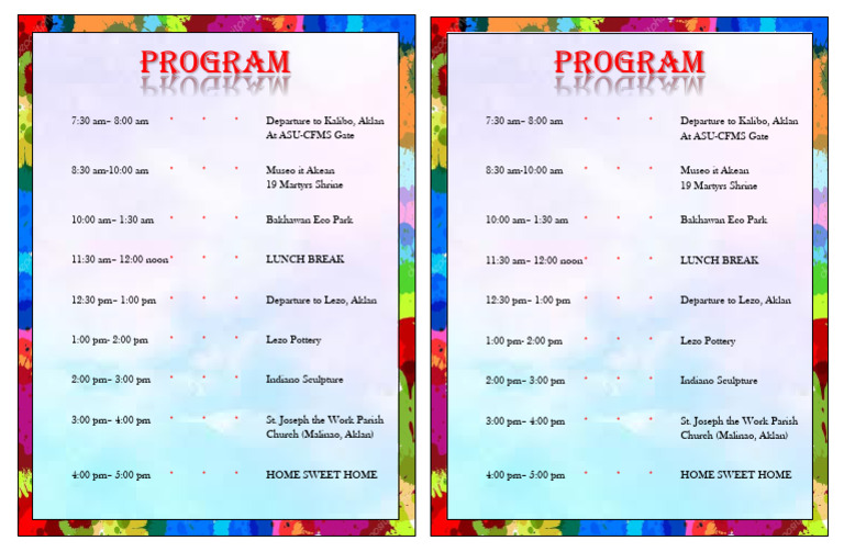 Educ Tour Program | PDF