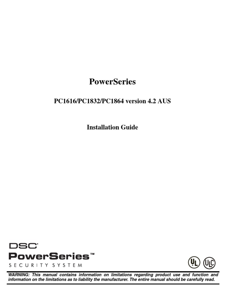 Power Series Pc1832 Install | PDF | Electrical Wiring | Telephone