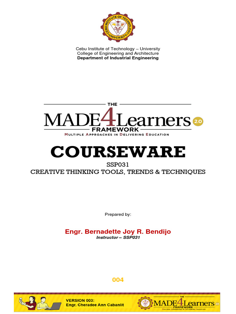 007 Courseware SSP031 CTT | PDF | Design Thinking | Thought