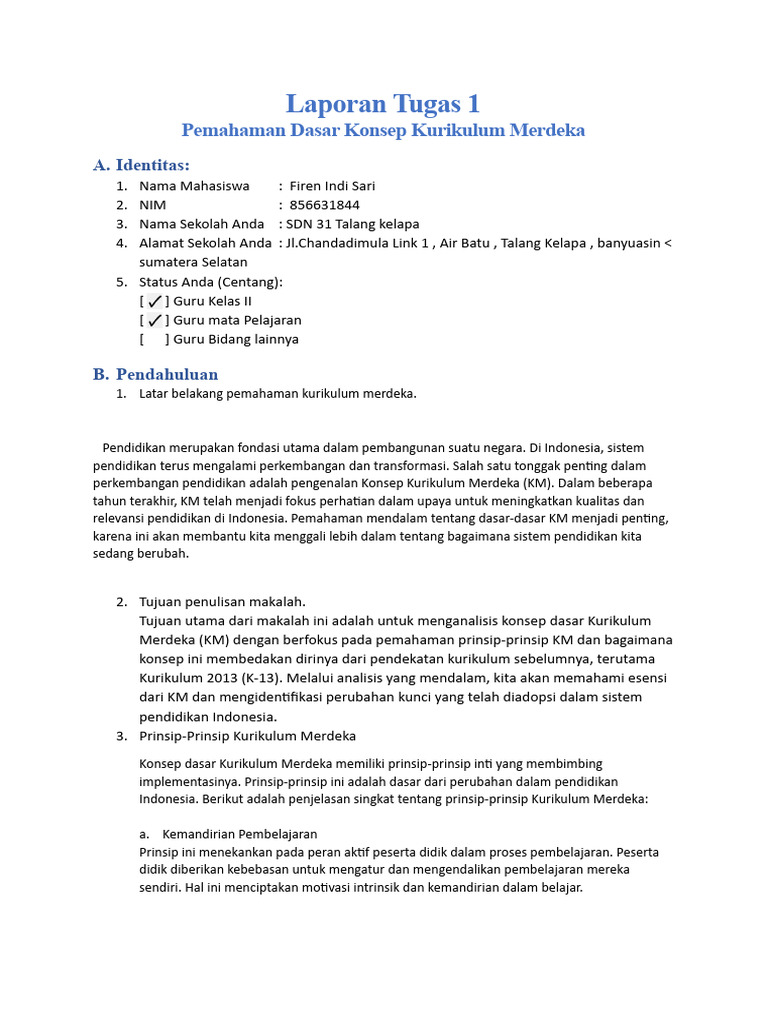 Laporan Tugas 1 Tuton 3 | PDF | Karier & Perkembangan | Kesehatan Holistik
