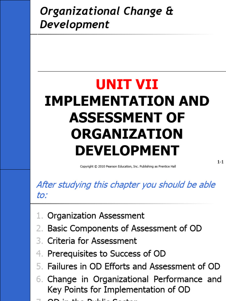 IMPLEMENTATION ASSESSMENTS of Organization Development | PDF | Evaluation | Measurement