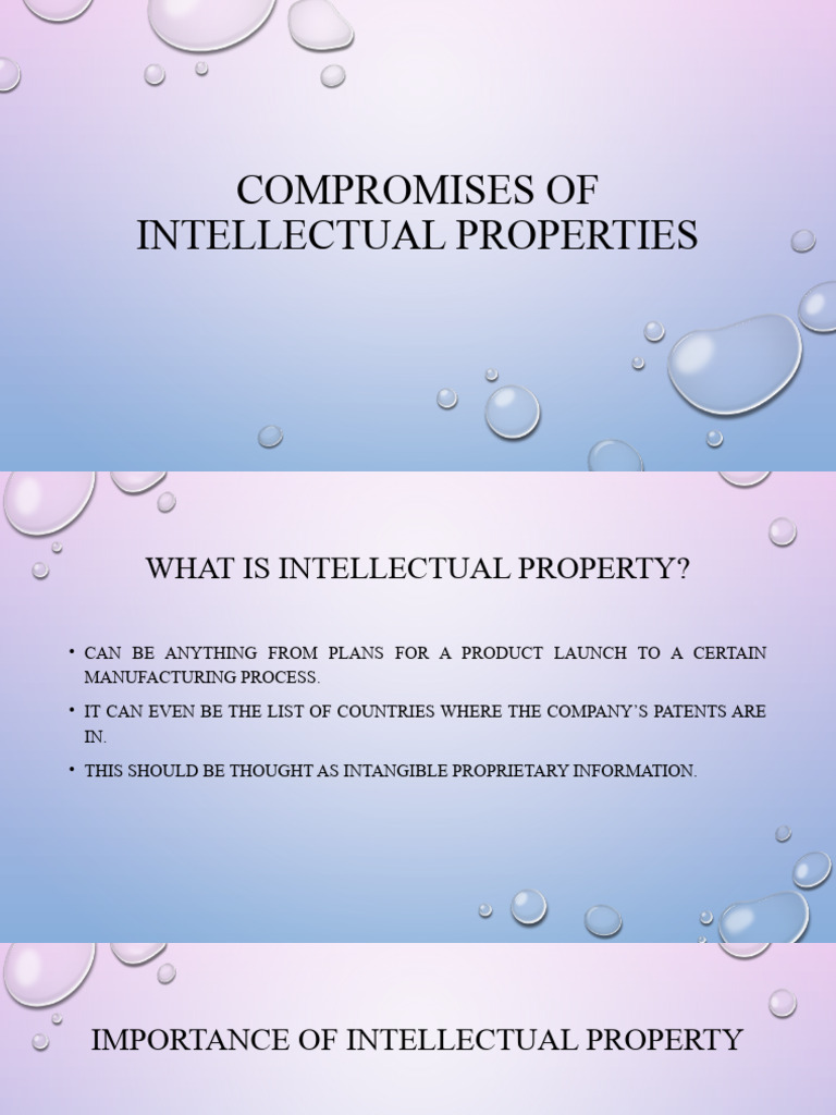Compromises of Intellectual Properties | PDF | Intellectual Property ...