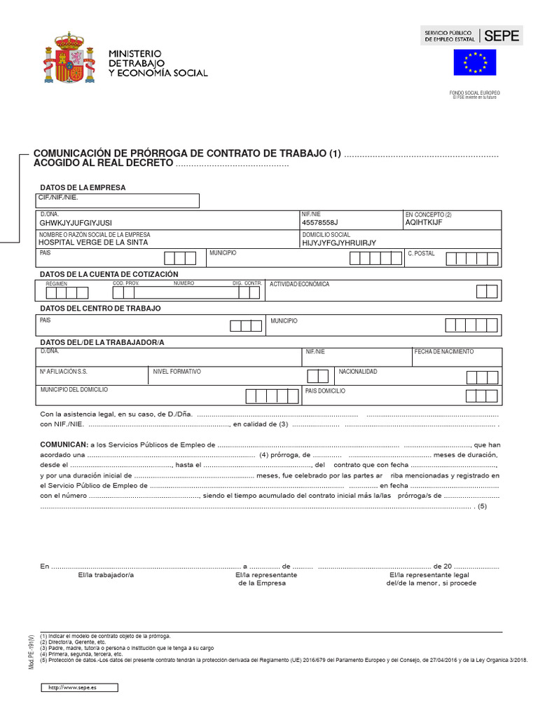 Mod. - 191. Enero2020 | Descargar gratis PDF | Gobierno | Economias