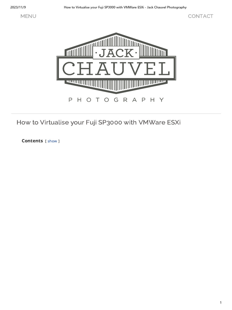 How To Virtualise Your Fuji SP3000 With VMWare ESXi - Jack Chauvel ...