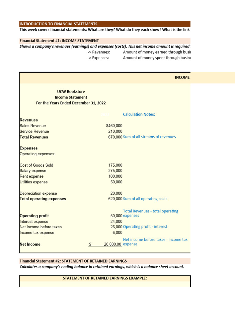 Financial Statements Overview | PDF | Debits And Credits | Expense