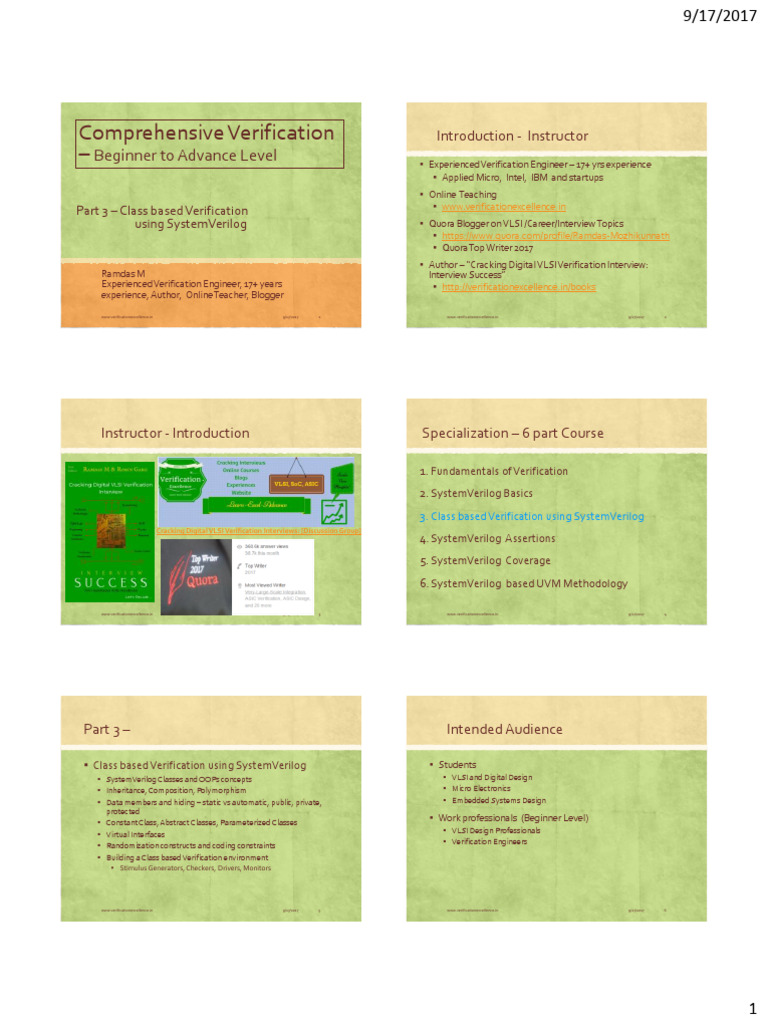 Comprehensive Verification Beginner To Advance Level Download Free Pdf Class Computer