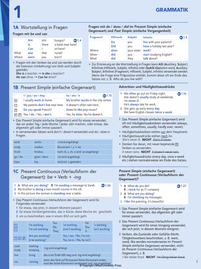 English File Fourth Edition Pre Intermediate Grammar Ba | PDF