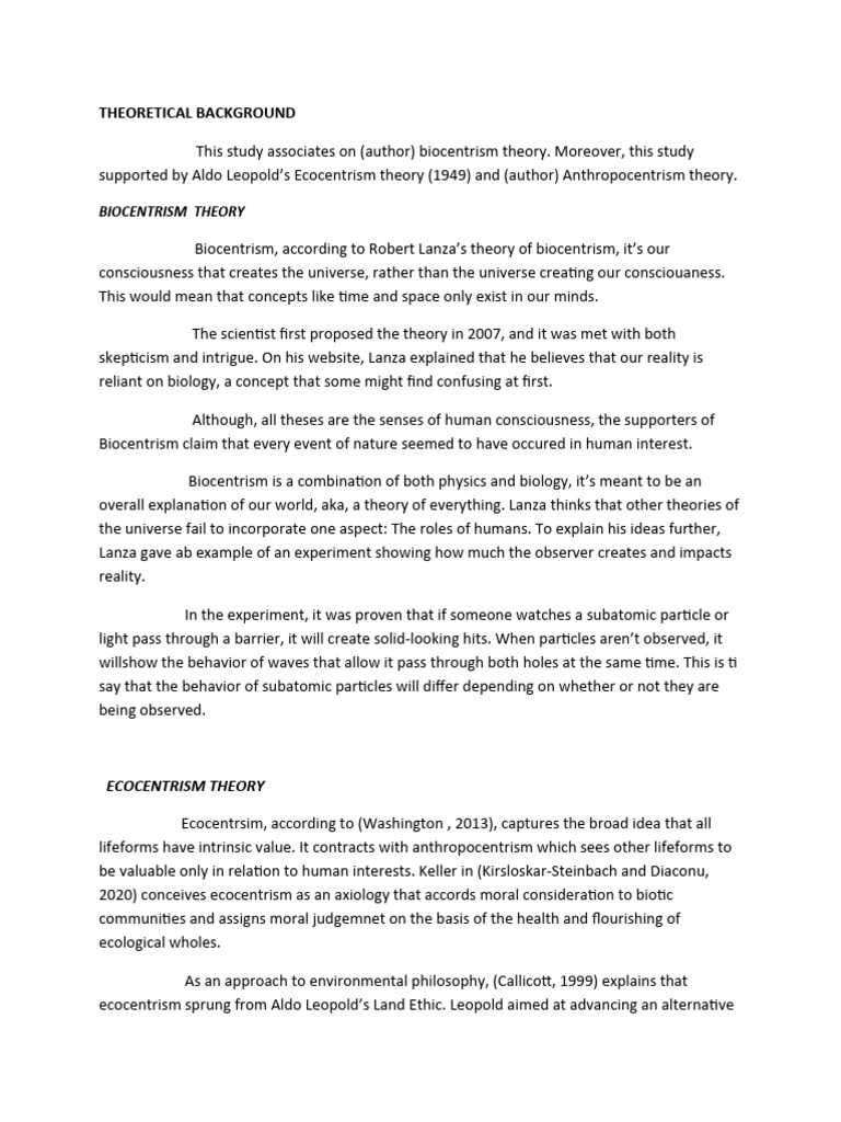 Theoretical Background | PDF | Theory | Consciousness Theoretical Background | PDF | Theory | Consciousness