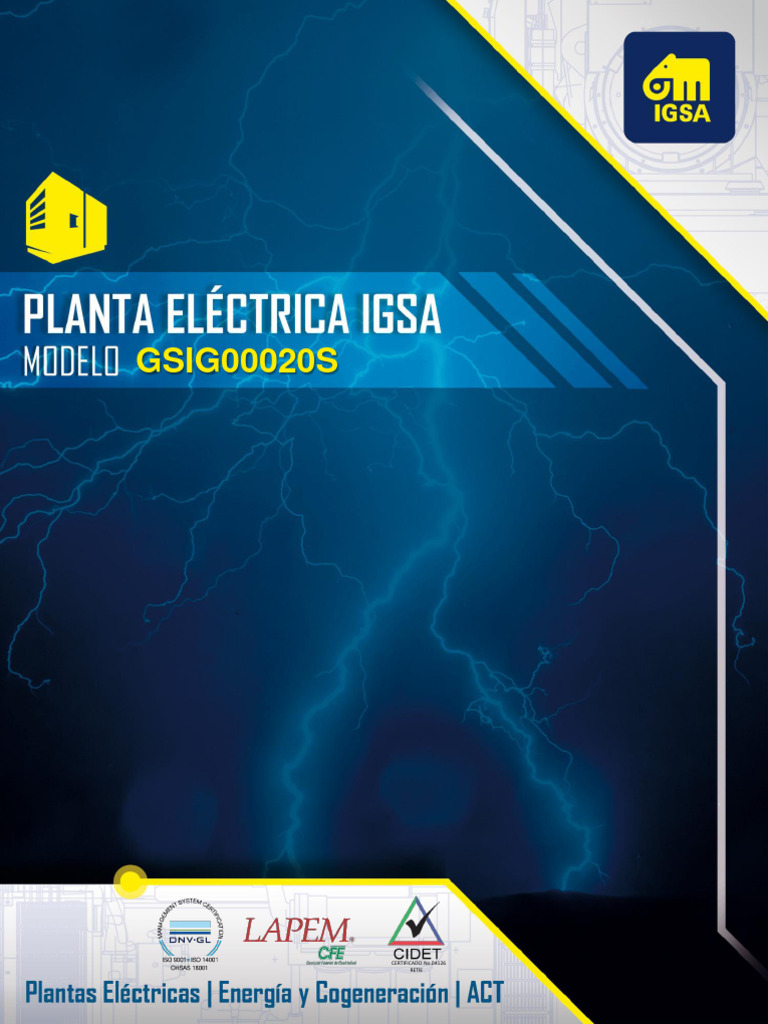 Especificacion de Pde Igsa 20kw | PDF | Ingenieria Eléctrica ...