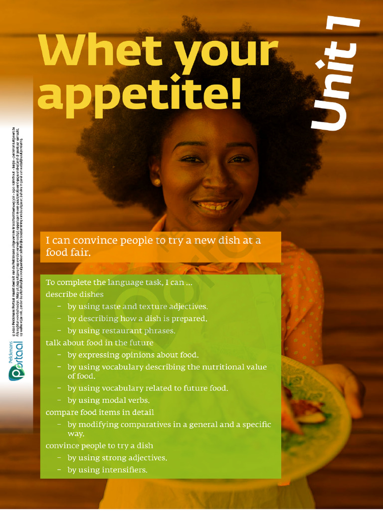 Unit 1 - Whet Your Appetite! | PDF