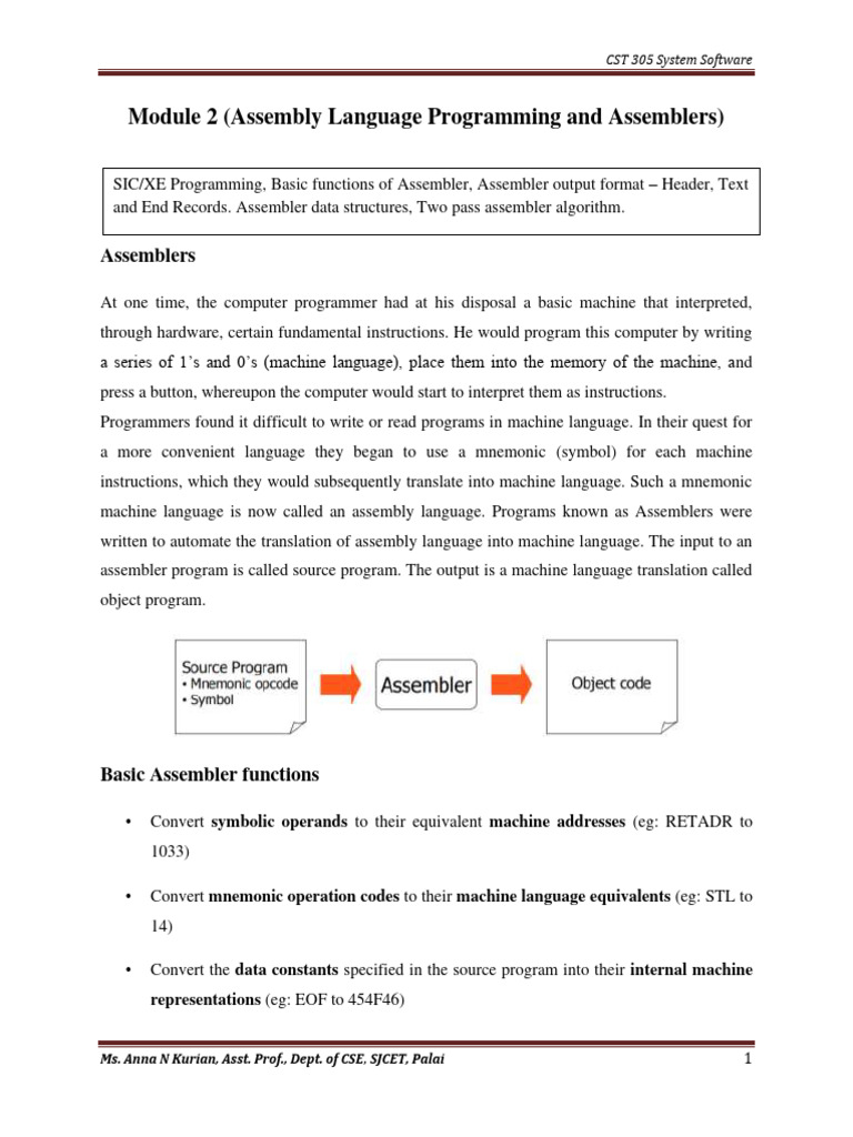 Mod 2 Notes | Download Free PDF | Assembly Language | Computer Program