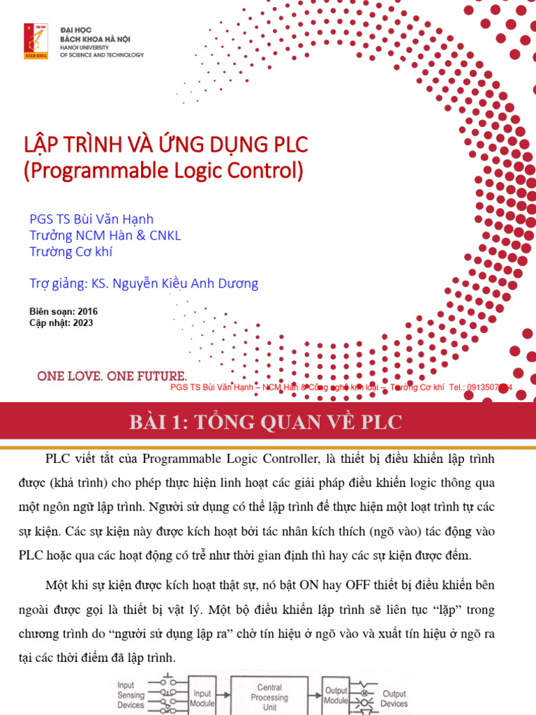 Bai Giang Dieu Khien PLC - Lap Trinh Va Ung Dung | PDF
