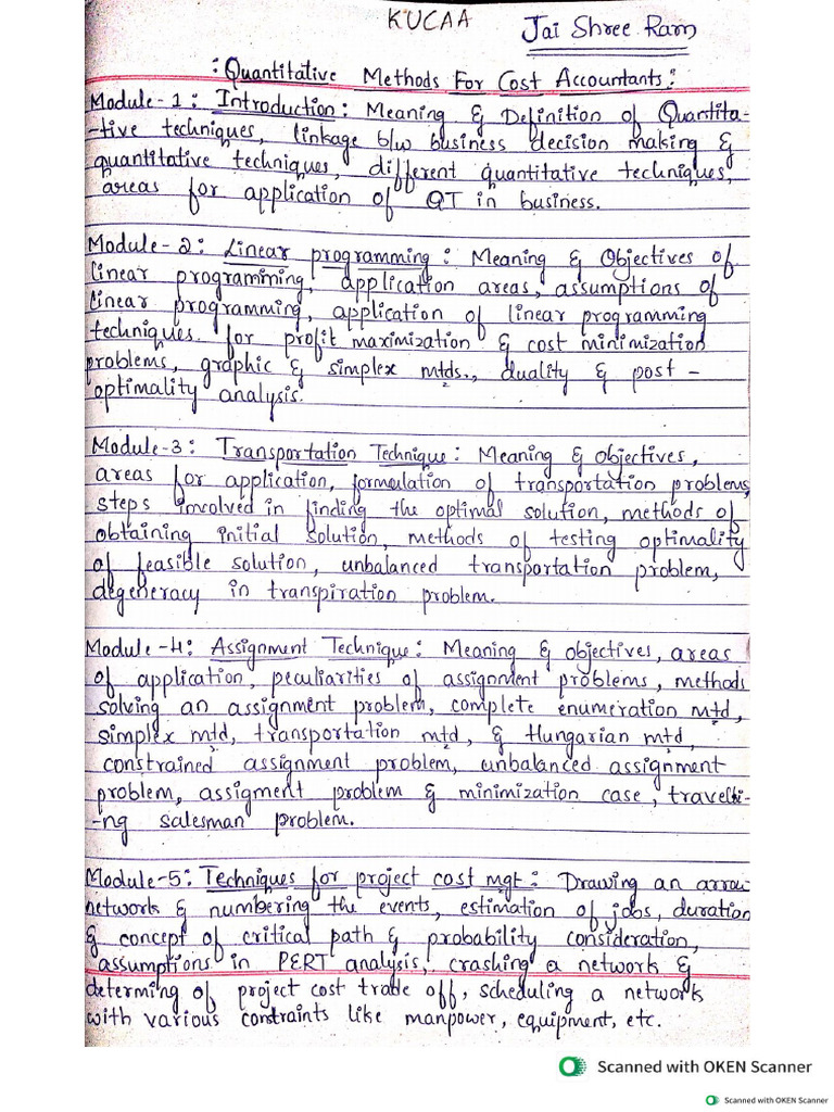 Quantitative Methods | PDF