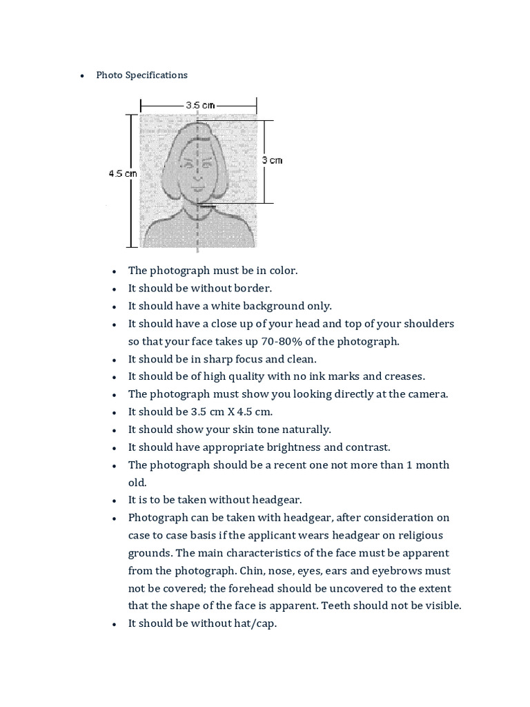 Photo Specifications - VFS Mumbai | PDF