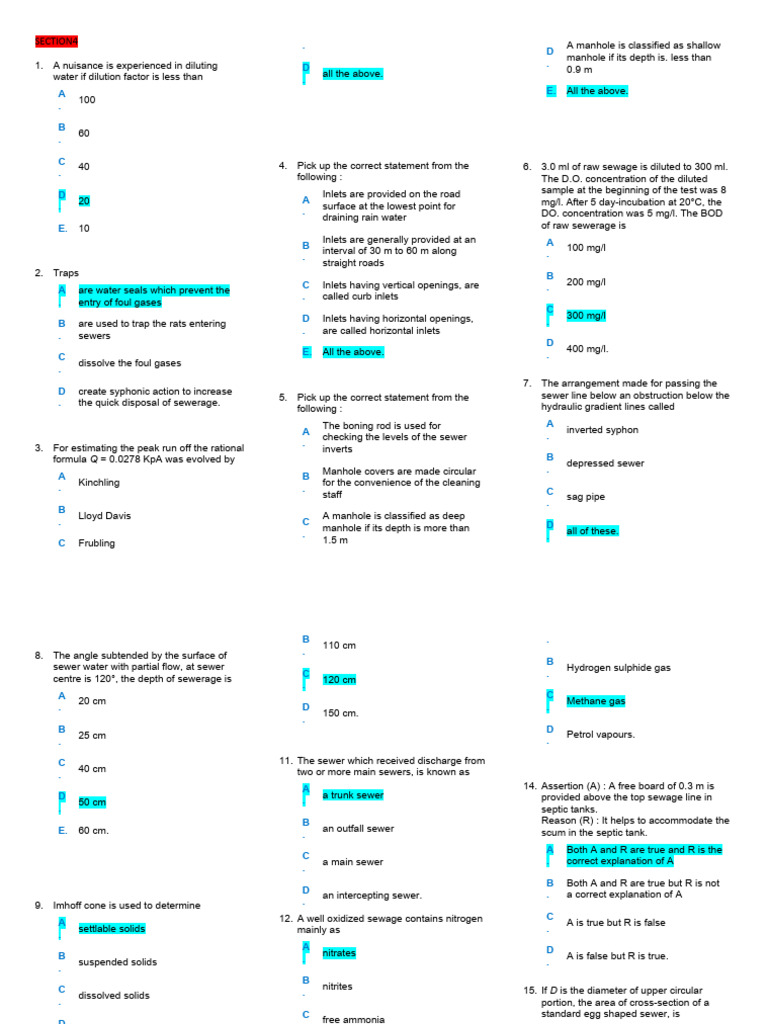 SECTION4 | PDF | Sewage Treatment | Sewerage