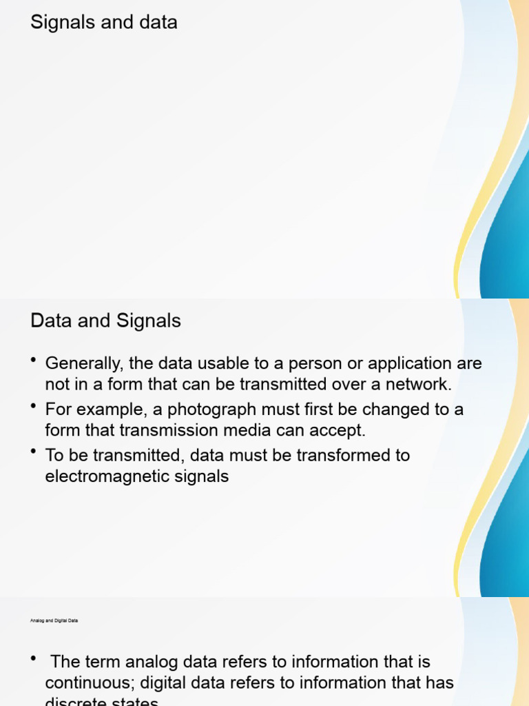 Signals and Data | PDF | Frequency | Digital Signal Signals and Data | PDF | Frequency | Digital Signal