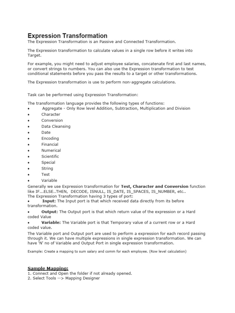 Expression Transformation | PDF | Function (Mathematics) | String ...