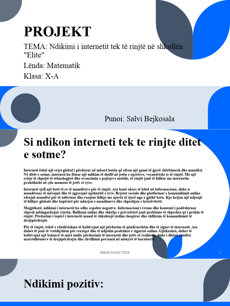 Projekt Matematik | PDF