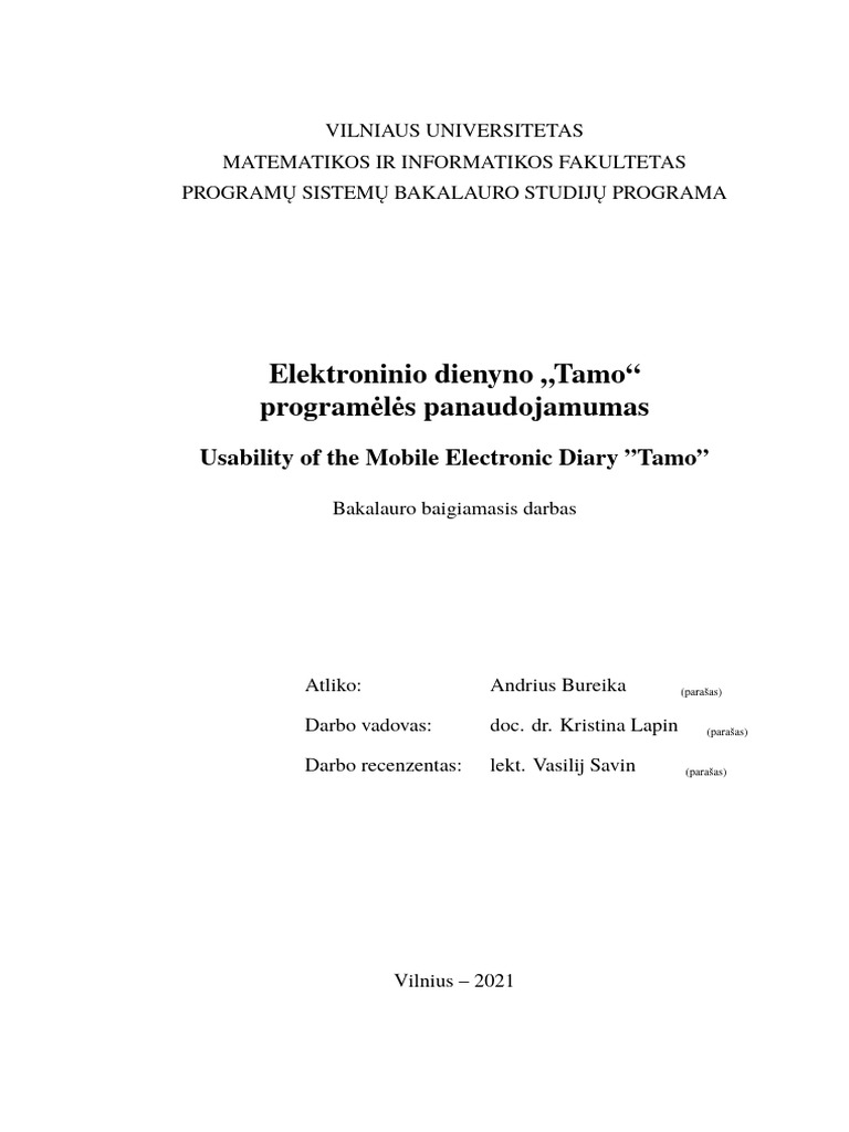 Bureika Andrius BD2021 | PDF