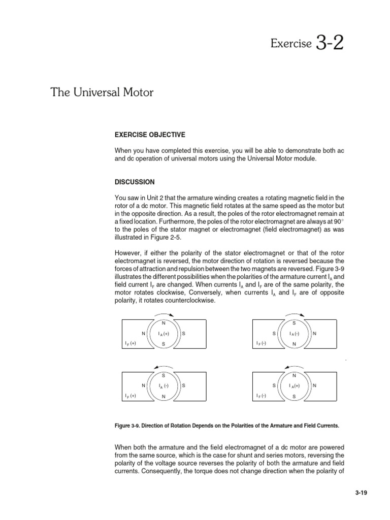Universal Motors | PDF | Electric Motor | Alternating Current
