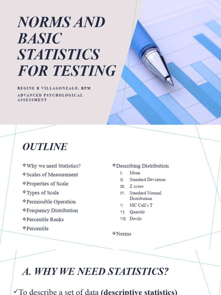 Norms and Basic Statistics For Testing | PDF | Level Of Measurement | Mean