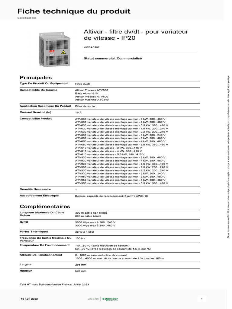 Schneider Electric - Altivar-Process-ATV600 - VW3A5302 | PDF | Maison ...