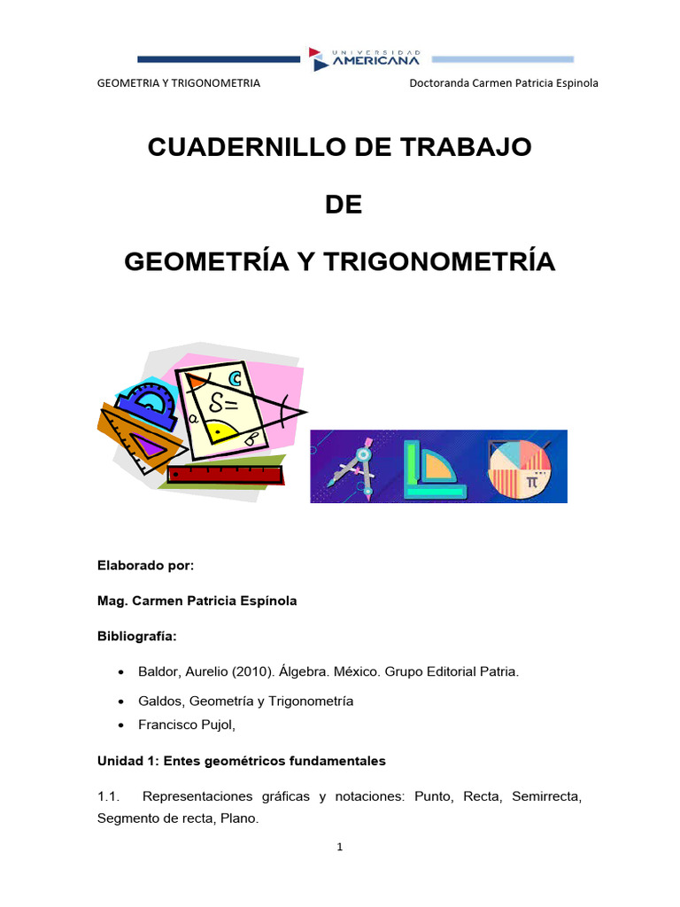 Geometría y Trigonometría. Unidad 1. Parte 1 | PDF | Trigonometría ...