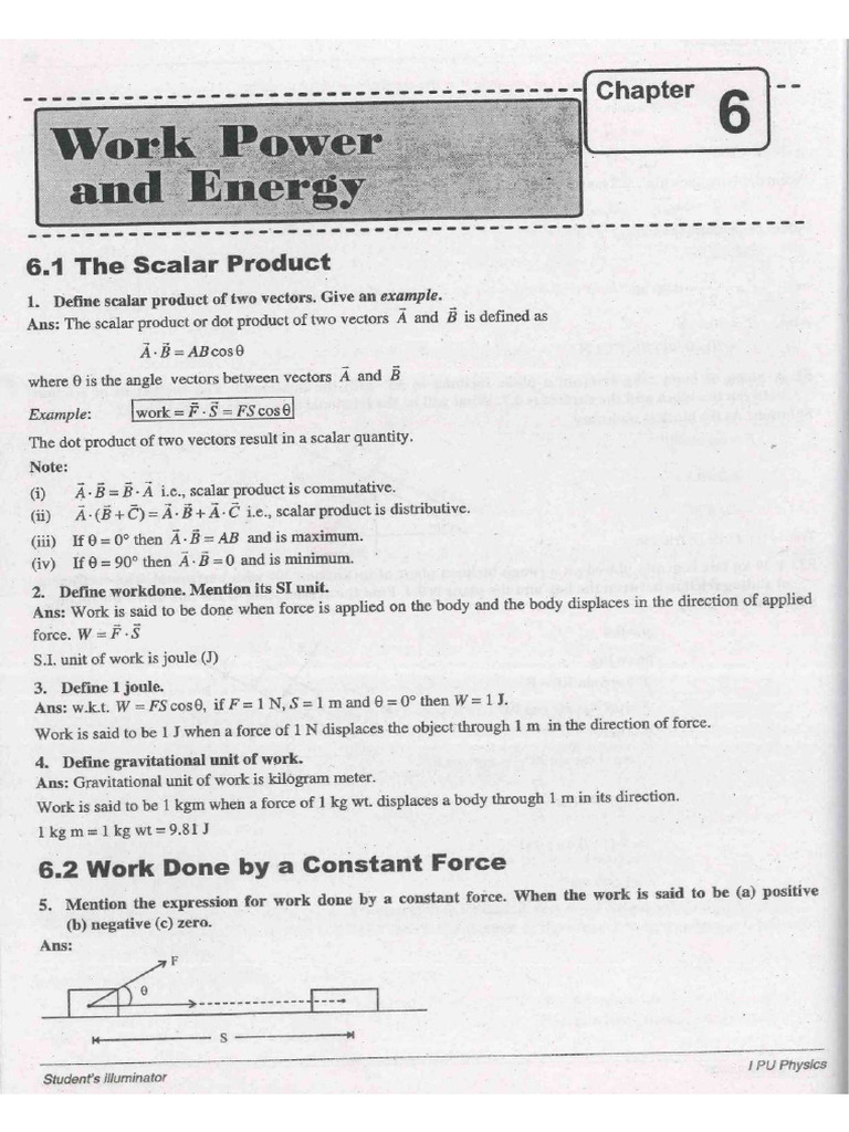 Work Energy Power Study Material | PDF